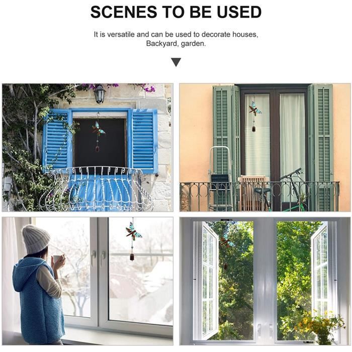 Cabilock Cloches À Vent en Métal Papillon Libellule O au Carillons À ...