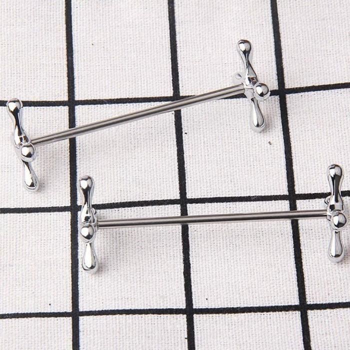 Hopbucan Lot 4 Baguettes Alliage Table Salle À Manger Métal Argenté ...