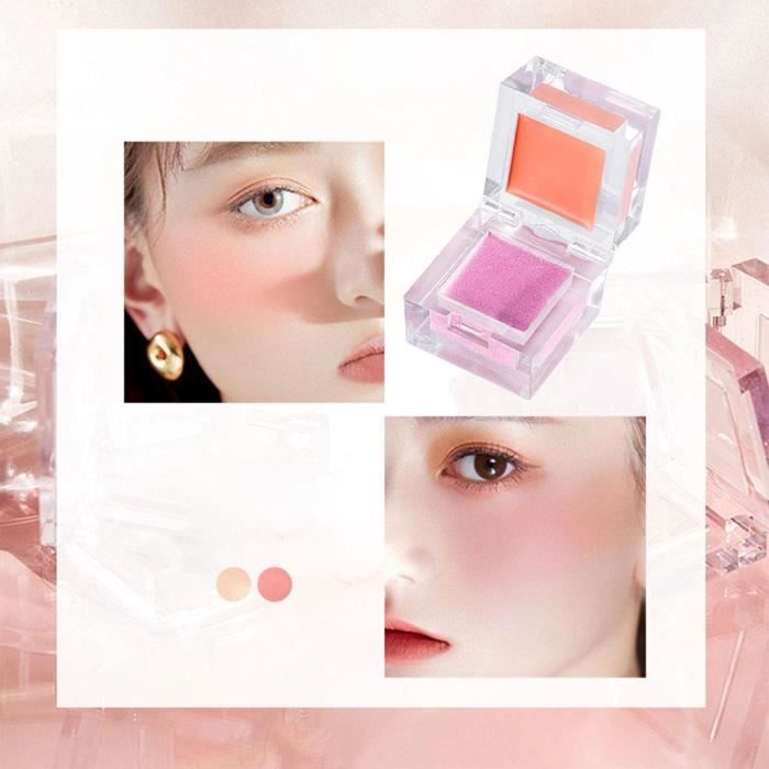 Face Blush Cosmetic Compact Longue Tenue [Naturally Teint] 2-en-1 pour ...