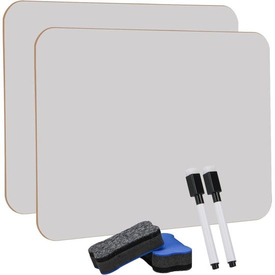 2 Pack of Small Dry Erase Whiteboards,21 x 29.7 cm Double Sided Mini ...