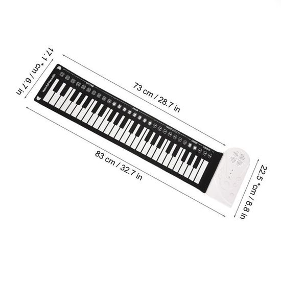 Piano roulant - FDIT - 49 touches - Portable - Enfants - Blanc ...