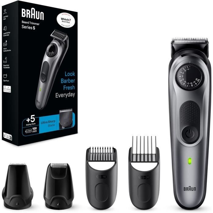 Tondeuse à barbe série 5 et tondeuses à cheveux, 40 réglages de ...