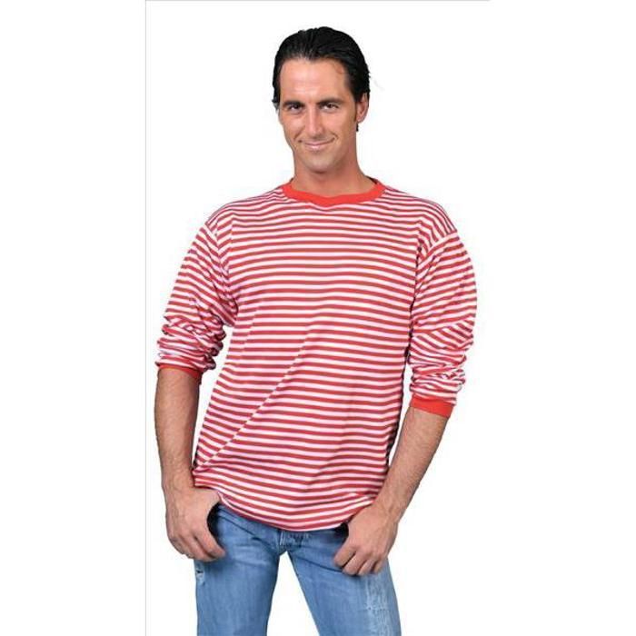 Tee Shirt "Ou est Charlie" rayé blanc-rouge ROUGE - Cdiscount Prêt-à-Porter