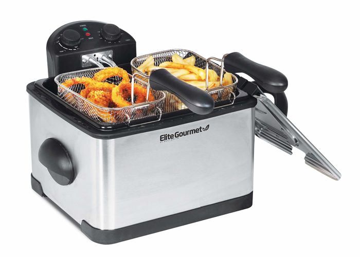 Friteuse électrique - Elite Gourmet - EDF-401T - 4,2L - 1700W - Acier ...