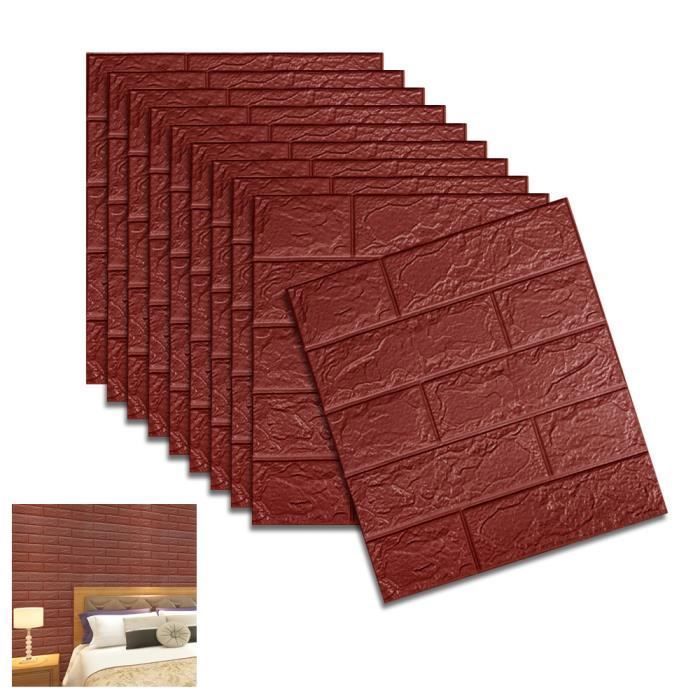 Stickers Muraux Brique 3D 10pcs 3538.5cm 3D Brique de Pierre Brique ...
