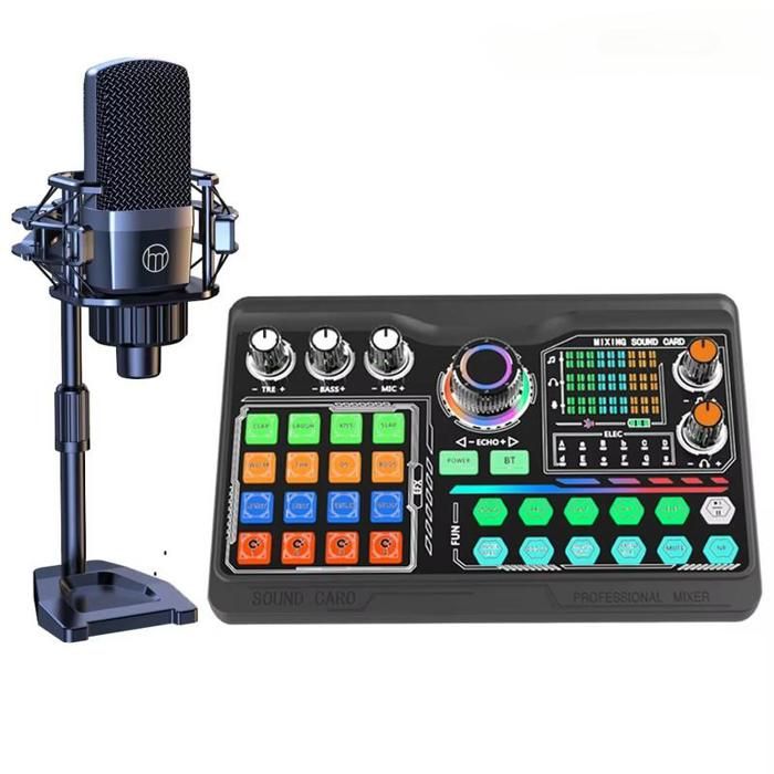 Kit de carte son professionnel pour podcast, microphone, PC, smartphone ...