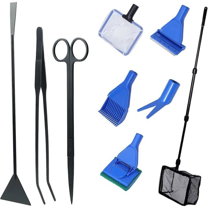 9 en 1 Outils pour Aquarium pour Tailr s Plantes Aquatiques Netage de l ...