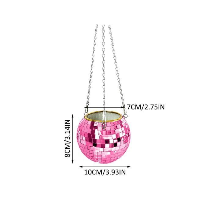 Jardiniere-bac a fleur,Boule Disco suspendue 10-15-20-25cm,Pot de fleur ...