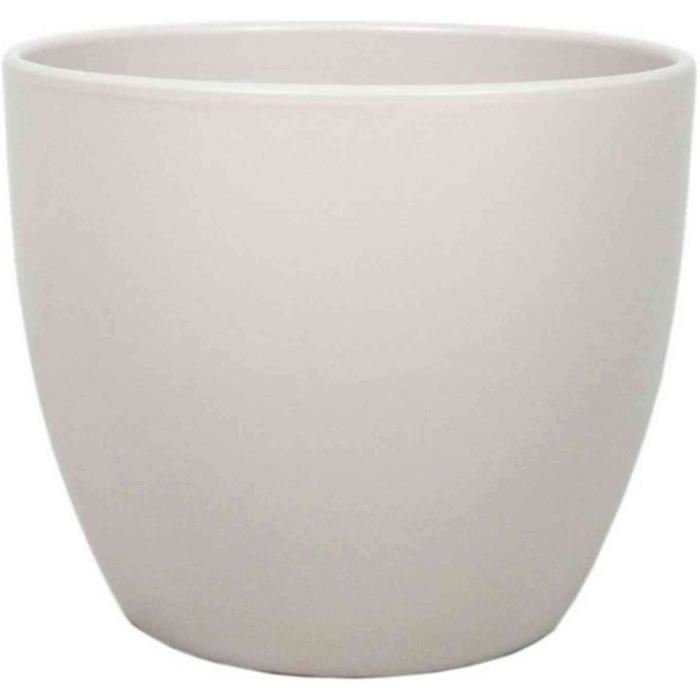 Inna-Glas Petit Pot De Fleurs, Céramique, Beige Mat, 6,5Cm, Ø8,5Cm Pot ...