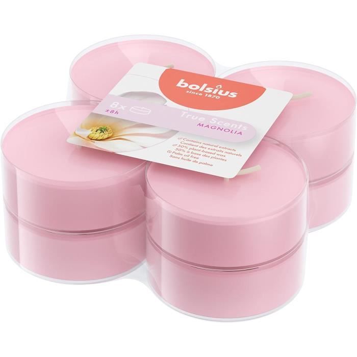 True Scents - Lot De 8 Bougies Chauffe-Plat Maxi Parfum - Magnolia ...