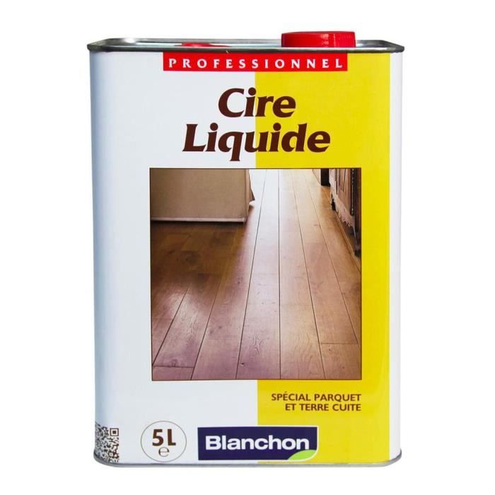 Cire liquide Blanchon Carbamex 5L incolore spécial parquet et terre ...