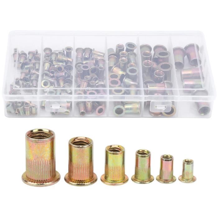 EJ.life Jeu d'écrous à rivets 150pcs Écrou à Rivet en Alliage de Zinc ... EJ.life Jeu d'écrous à rivets 150pcs Écrou à Rivet en Alliage de Zinc ...