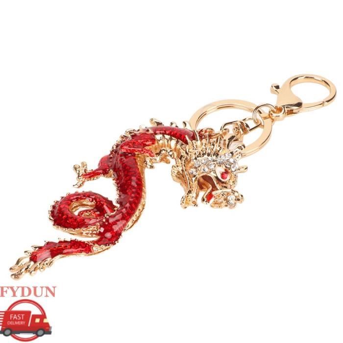Metal Chinese Dragon Keychain Good Luck Gift, adapté aux clés ...