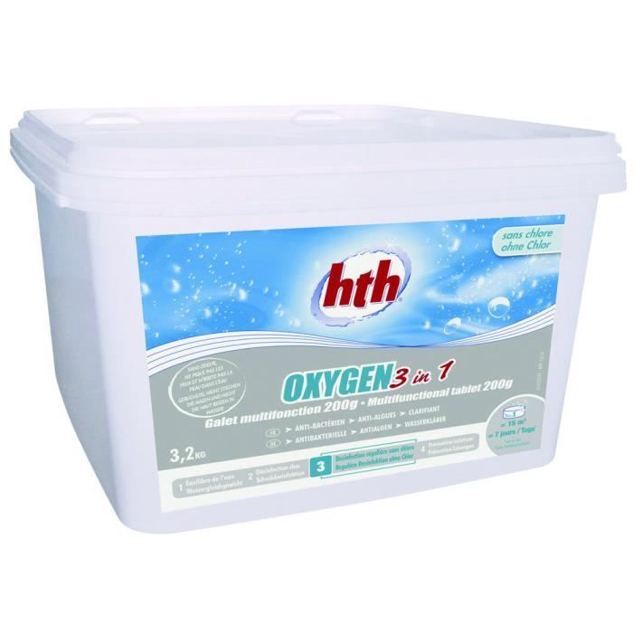 Traitement à l'oxygène actif HTH 3 en 1 - Cdiscount Jardin