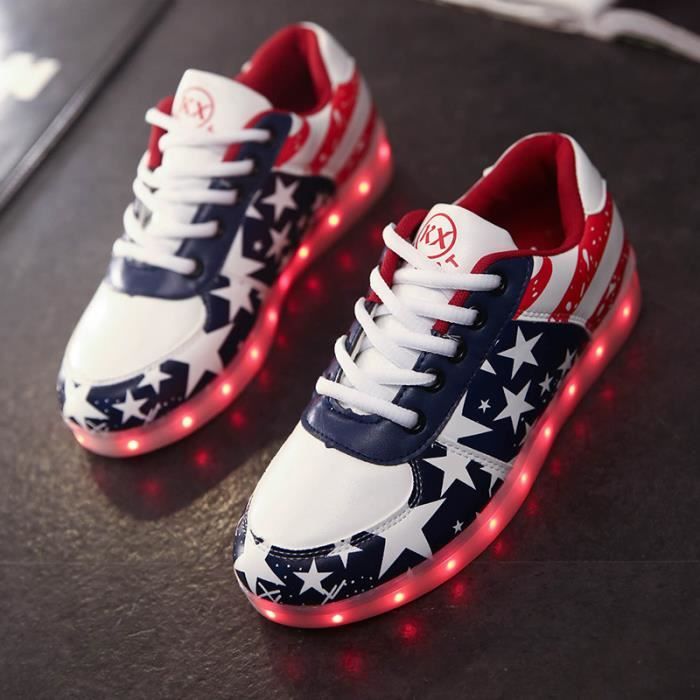 Couples lumineux clignotant LED lumière Chaussu... rouge - Cdiscount ...