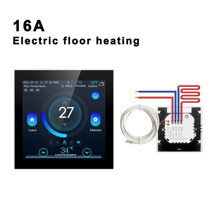 Thermostat Tuya Wifi, thermostat connecté maison intelligent Alexa Google Home Alice, Convient ...