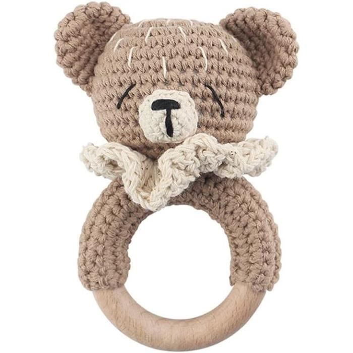 Hochet De Dentition Bébé Grelot Hochet Bébé Hochet En Bois Ours ...