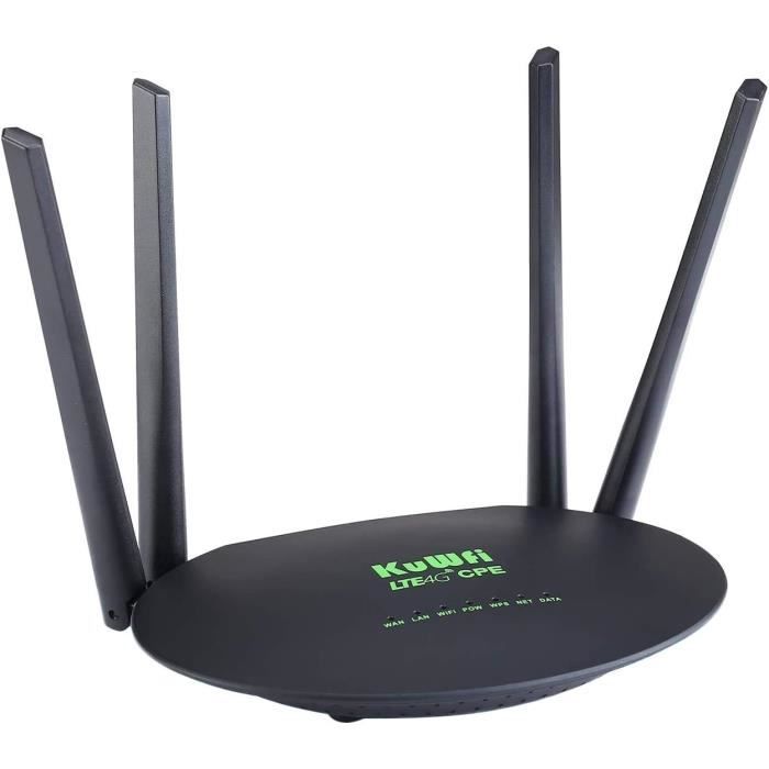 Routeur 4G,Routeur 4G Lte 150 Mbps,Box 4G Avec 4 Antennes Non Amovibles ...
