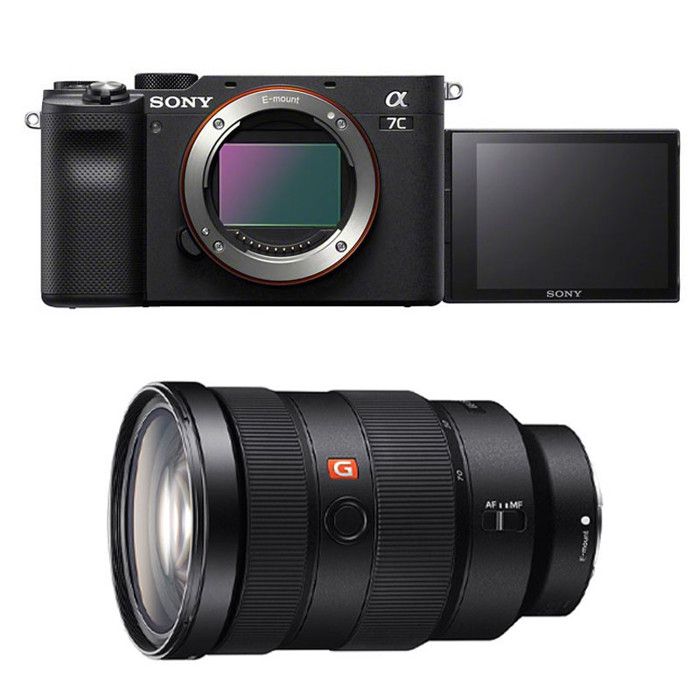 Sony appareil photo hybride alpha 7c noir + fe 24-70 f/2.8 gm ...