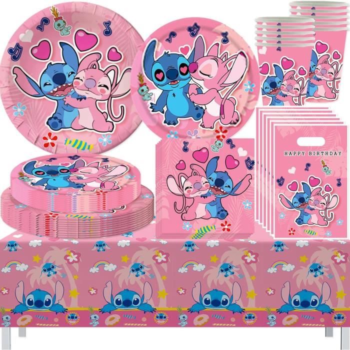 61 Pcs Stitch Anniire Vaisselle Kit, Stitch Decoration Anniire, Inclure ...