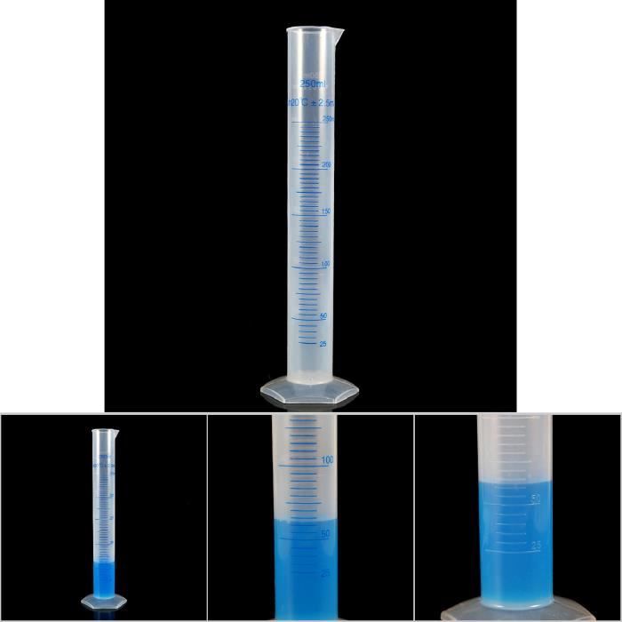 Cylindre gradué en plastique - SURENHAP - 250 ml - Bord large - Bec ...