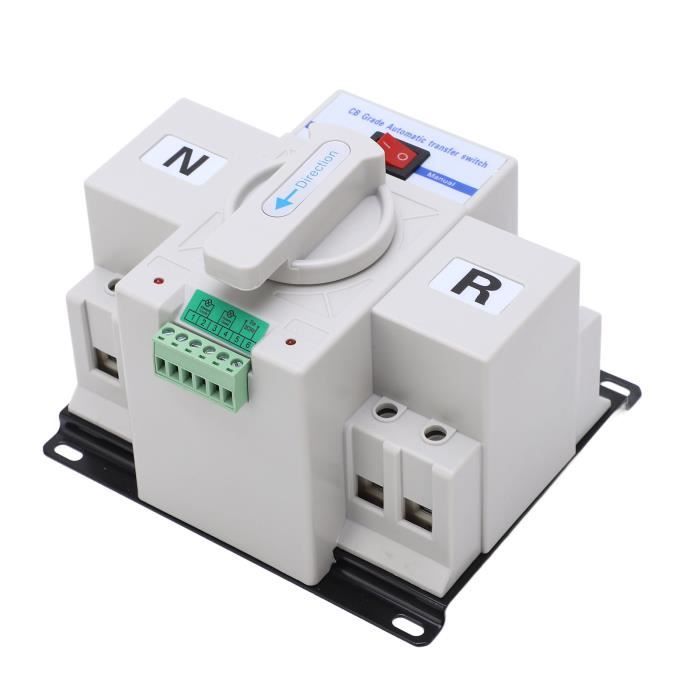 Tbest Dual Power Transfer Switch, 230V 63A Single Motor Drive Automatic ...