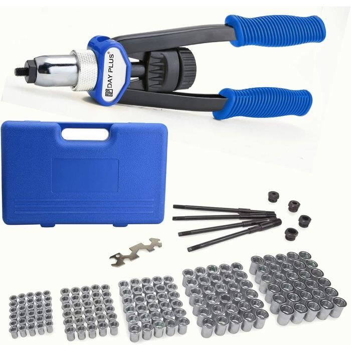 Lot De 150 Pinces À Riveter M5, M6, M8, M10, M12, Mandrin En Acier Chrome-Molybdène, Poignée ...