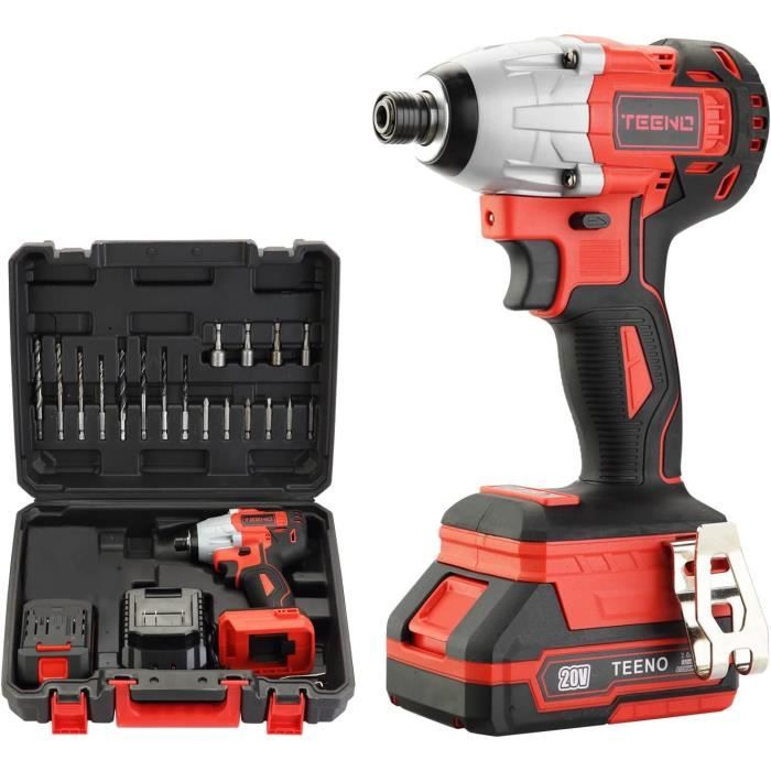 Brushless Visseuse À Chocs Sans Fil 20V , Puissance D'Impact 0-3000Ipm, 1X2.0Ah Batterie, Boîte ...