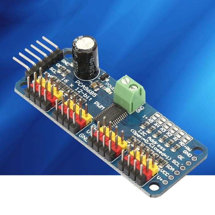 YUM Module PWM Servo 16 Channels 12Bit I2C 5V - Cdiscount Bricolage