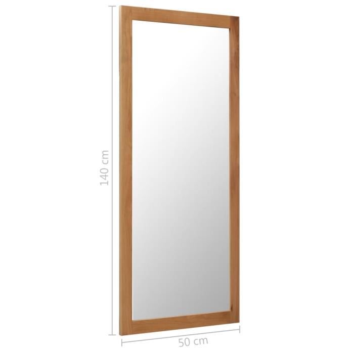Miroir 50 x 140 cm Bois de chêne massif LVD - Cdiscount Maison