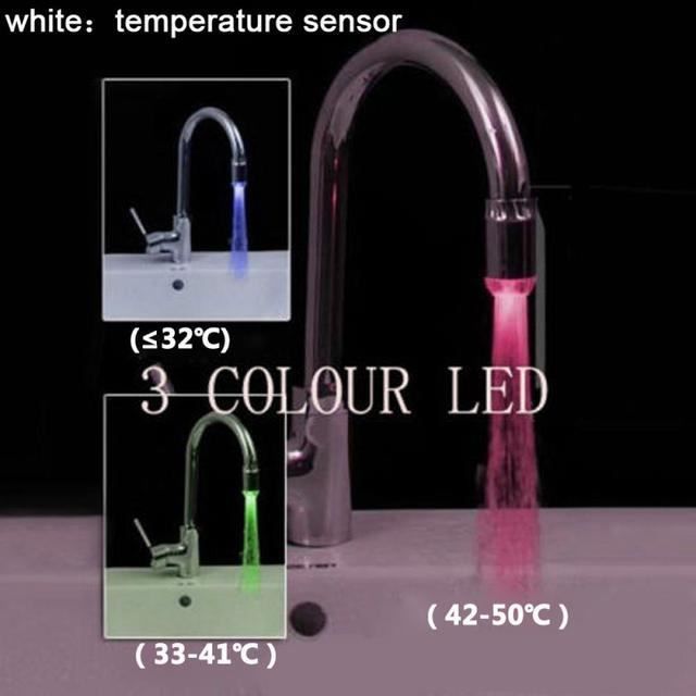 POMMEAU DE DOUCHE,white--Lampe LED colorée avec capteur de température ...