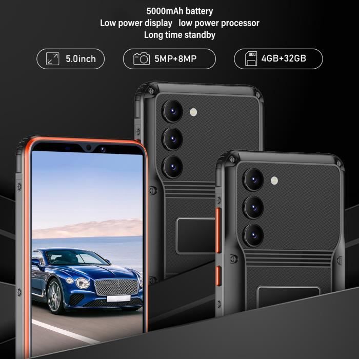 Smartphone robuste Téléphone débloqué robuste de 5,0 pouces pour ...