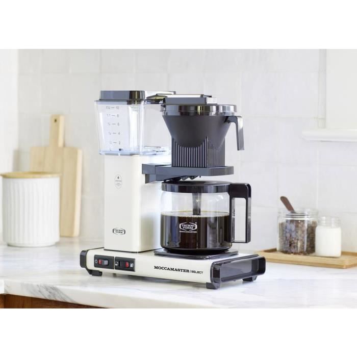 Cafetière - Moccamaster - KBG Select - Blanc - 10 tasses - Verseuse en verre - Cdiscount Maison