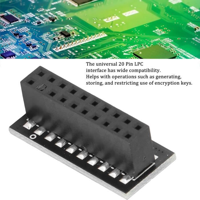 MEI-Module de sécurité de carte à distance TPM 2.0 LPC Interface 20Pin ...