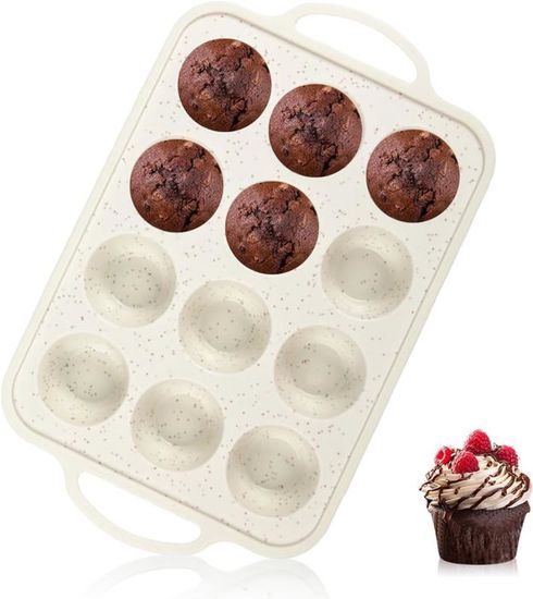 1 Pièces Moule à Muffin en Silicone, Plateau à Muffins,de Qualité ...