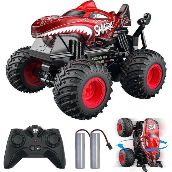 Monster Truck Tlcommande 2.4GHz Voiture Tlcommande 120 RC Camion avec Rotation 360 Lumire et ...