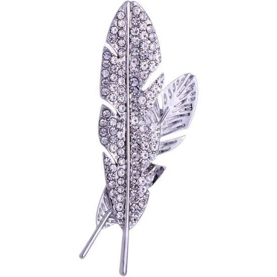 Broche Unisexe Élégante Avec Plumes Creuses Pour Costume[J6485 ...