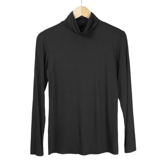 Sous pull femme à col roulé Noir - Cdiscount Prêt-à-Porter