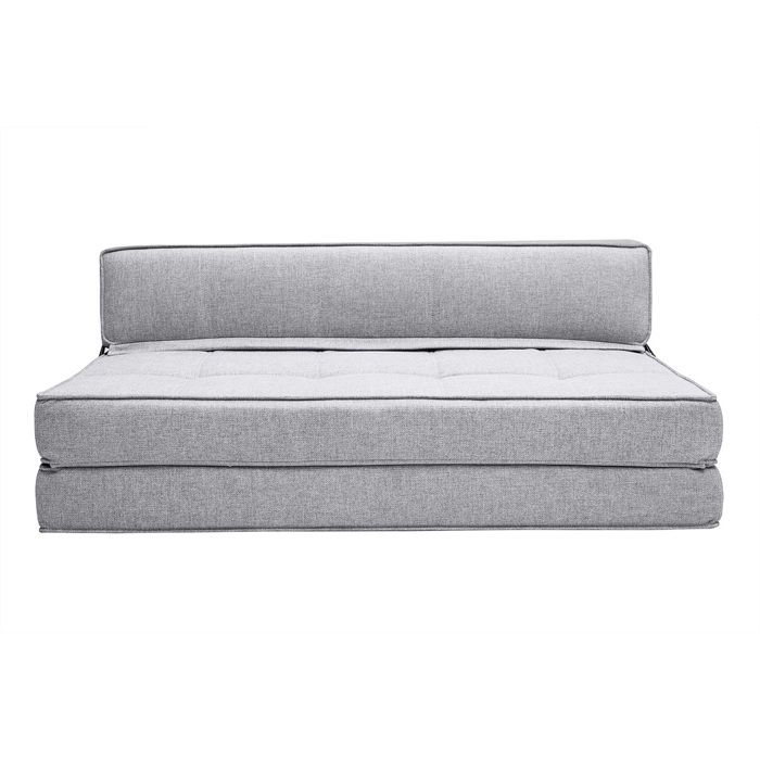 Miliboo - Chauffeuse 2 places convertible en tissu gris clair KATY ...