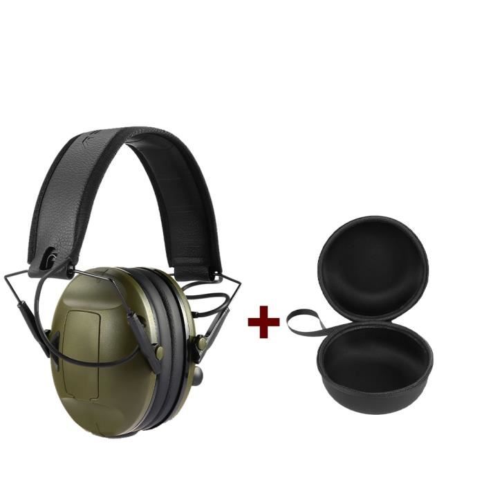 Vert avec étui - Protecteur auditif électronique pour le sport ...