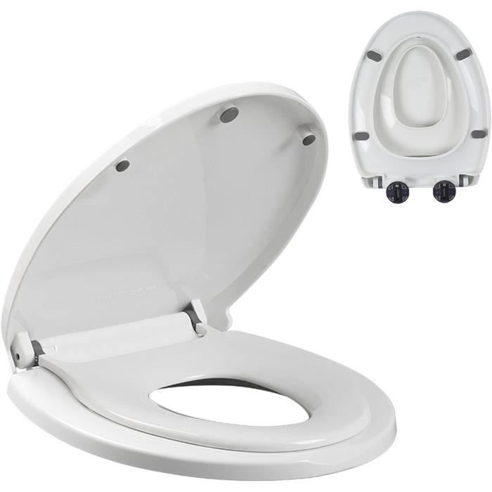 Abattant Wc Familial Avec Siège Enfant Magnétique Et Charnière Réglable ...