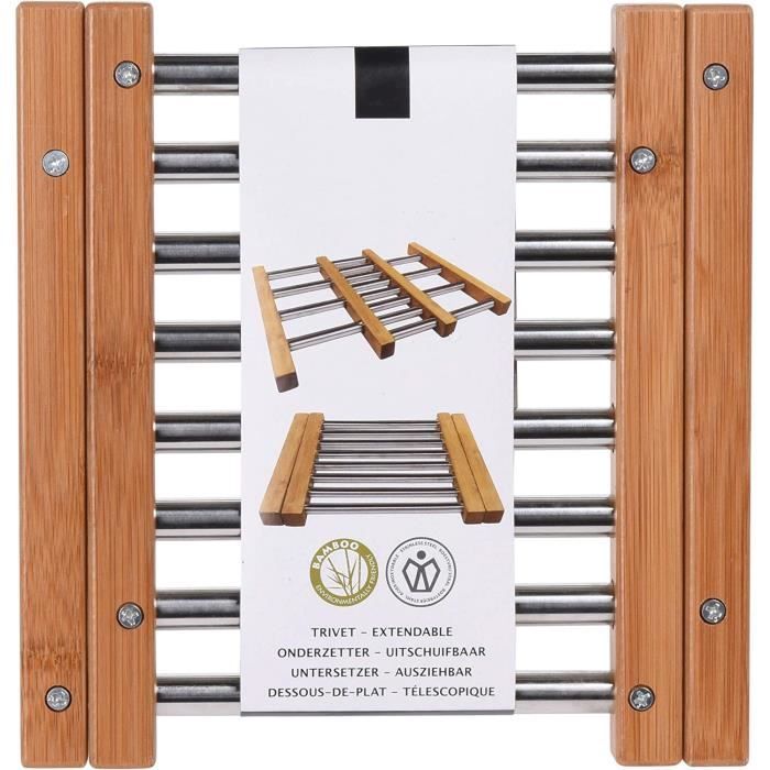 MIK Funshopping Dessous de plat en bambou organique pour cuisine, table à manger, table de ...