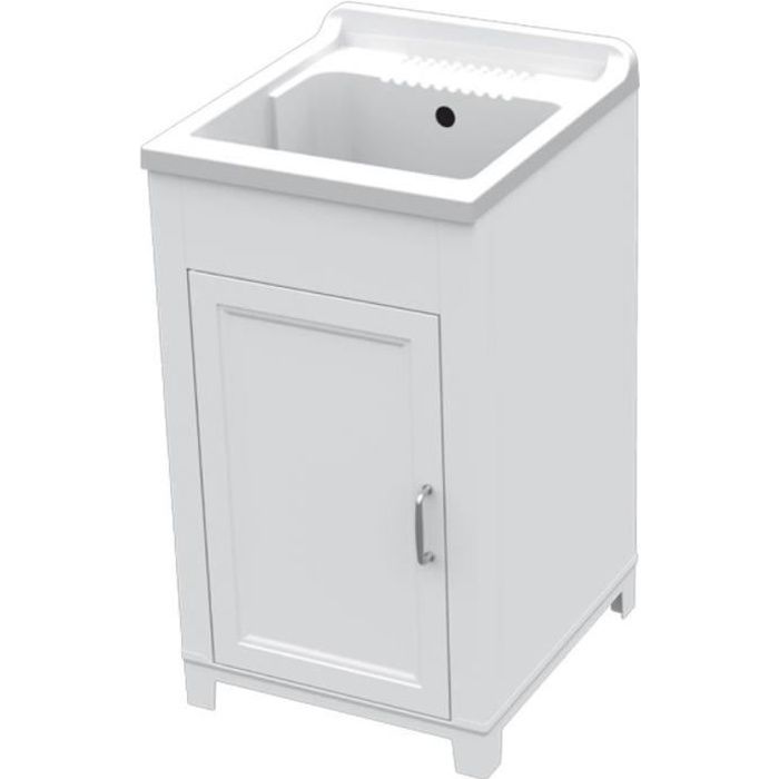 Bac à laver avec meuble blanc en résine 45x50 - Storage - Bac à laver ...
