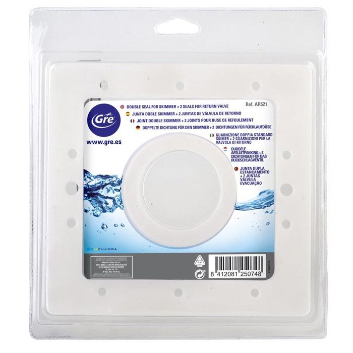 Joint double de skimmer standard - 2 vannes jointes 20,5x19,5x0,5cm ...