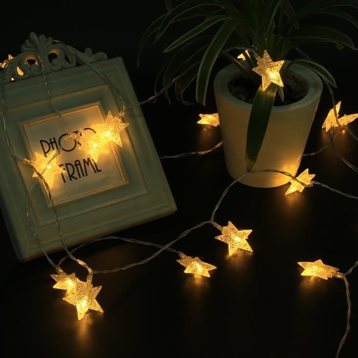 MAG Battery Operated Led String Lights Ejoyous 6m 19ft 40 star Shape ...