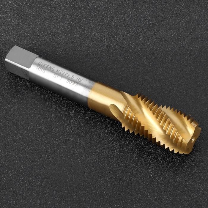 EJ.life robinet machine M22 Embout de taraud à cannelure en spirale contenant du cobalt pour ...