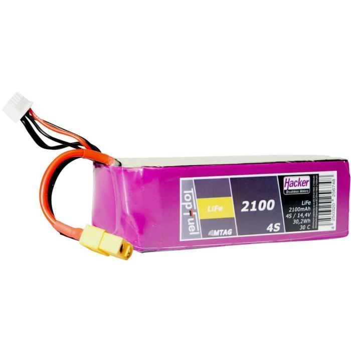 Hacker Pack de batterie (LiFe) 13.2 V 2100 mAh Nombre de cellules: 4 30 ...