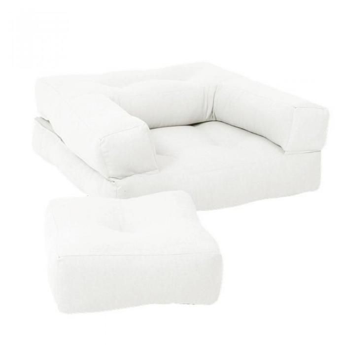 Fauteuil futon standard convertible MINI CUBE couleur naturel ...
