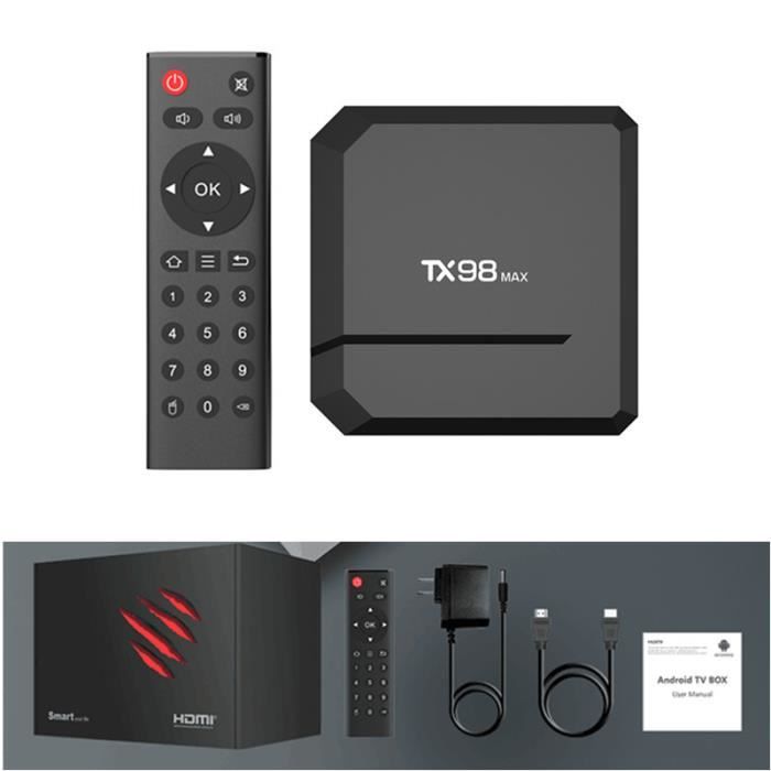 Android 12.0 TV Box, Android Box TV 2Go RAM 16Go ROM 6K Résolution 2.4G-5G WiFi6 10-100M ...