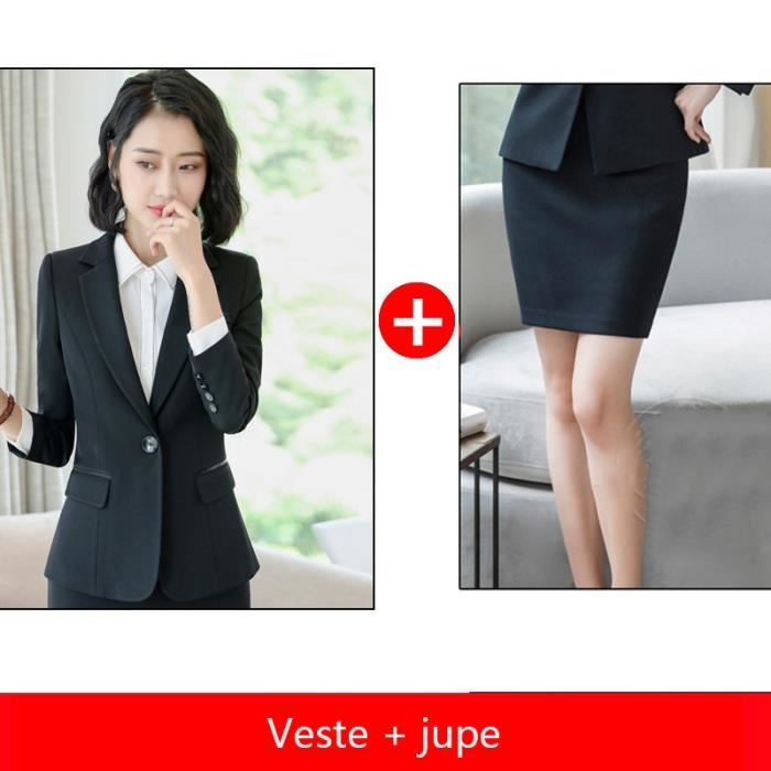 Costume Femme de marque Costume d'interview Revers Costume de travail ...